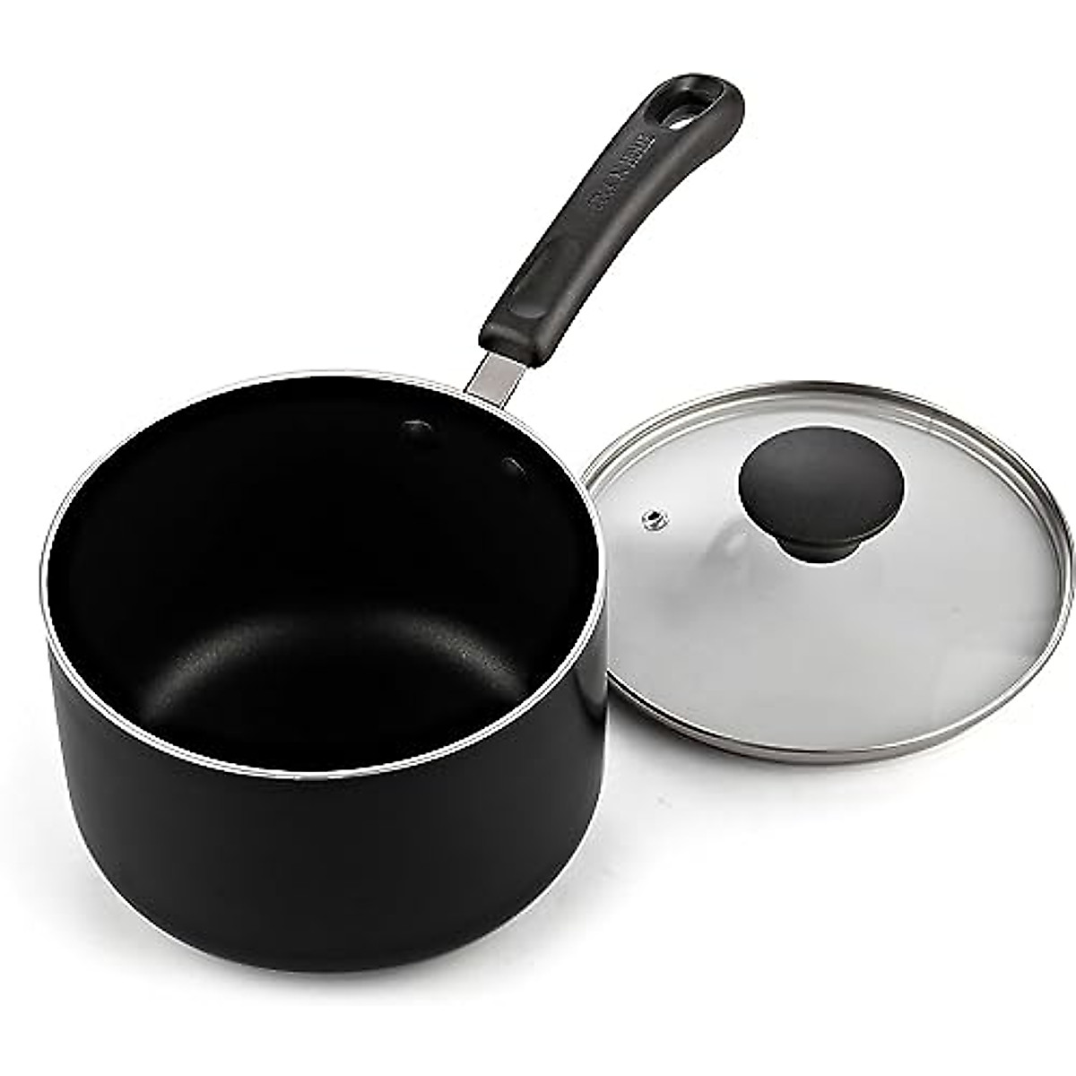 Cook N Home Nonstick Saucepan, 2 quart, Black
