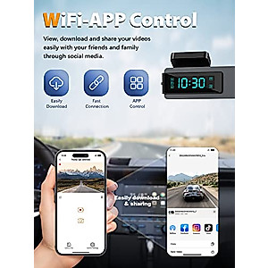 Dual Dash Cam 2K+1080P Front and Rear, Built-in WiFi, 4K Single Front Dash Camera for Cars, Car Camera, Dashcams for Cars with Night Vision, 24 Hours Parking Monitor, Loop Recording, Support 256GB Max