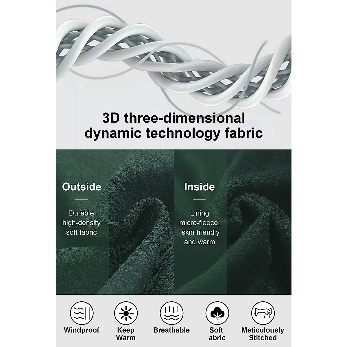 Chrisuno Men's Essentials Basic Soft Fleece Full-Zip Hoodie Lightweight Jersey Full-Zip Novelty Sweatshirt Army Green XL