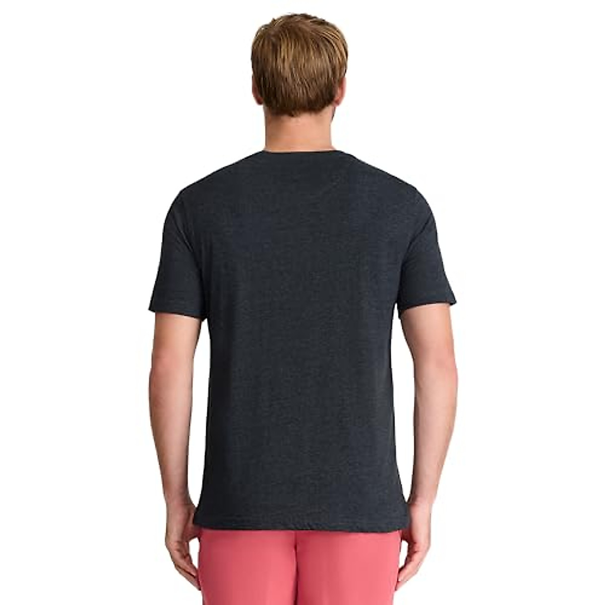 IZOD Men's Saltwater Soft Wash Pocket Crew T-Shirt, Black, Large