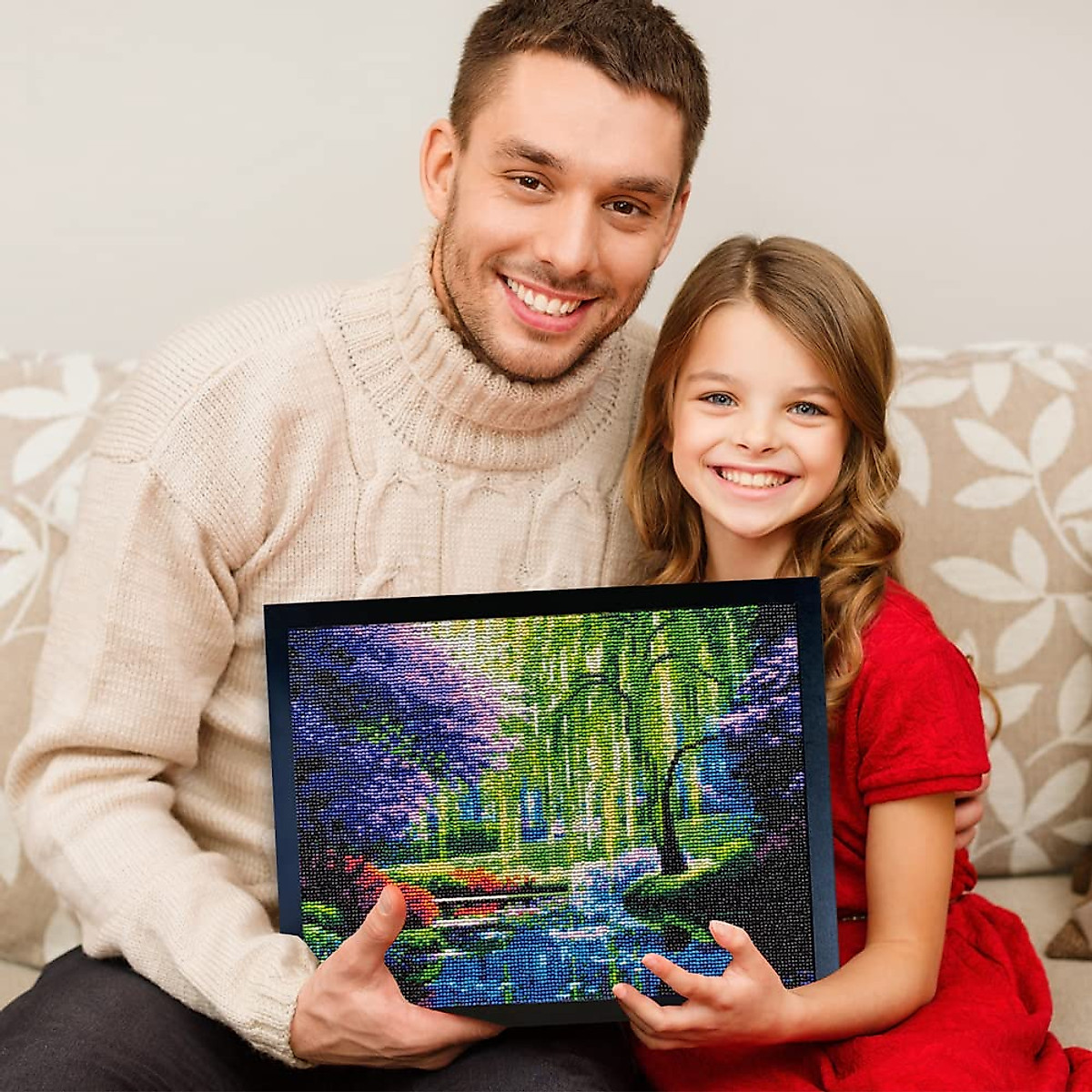 NEILDEN Diamond Painting Kits for Adults Beginners DIY 5D Scenery Diamond Art Kits Round Full Drill Diamond Dotz Diamond Dots Willow Tree Pictures Art for Home Wall Decor 14 x 18 inch