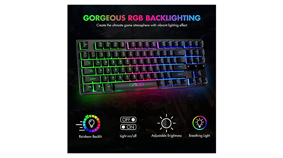 CHONCHOW RGB Compact Gaming Keyboard - TKL Design