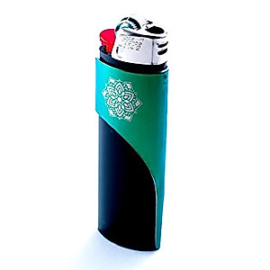 Kasher’s Mandala Lighter Tool - Lightweight & Multi Tool Accessory for Lighters - Suitable to use as Pipe Cleaner, Cutter or Multi-Tool Lighter Case (Without Lighter, Green)