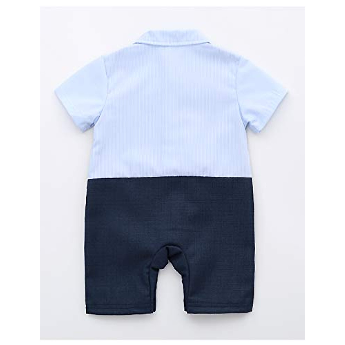 HeMarIsle Newborn Baby Boy Gentleman Suit Dressy Outfit Vest Tuxedo Onesie Romper (Dark Blue, 0-3 M)