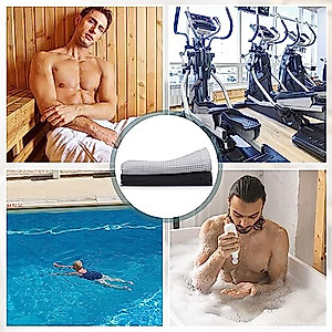 Newwiee 2 Pieces Microfiber Waffle Men's Bath Wrap Quick Absorbent Men Towel Wrap Adjustable Body Shower Wrap for Men Sauna Spa, 59 x 24 Inches/ 150 x 61 cm (Black, Gray)