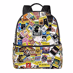 Large Capacity School Bags Broadway Musicals Collage Backpack College Computer Bag Daypacks