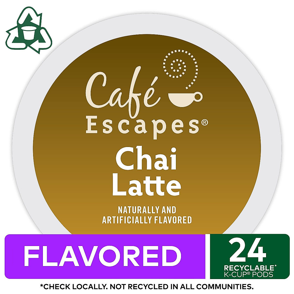 Café Escapes Chai Latte Keurig Single-Serve K-Cup Pods, 24 Count