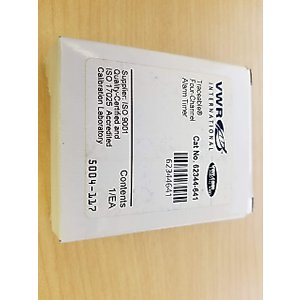 VWR 62344-641 Traceable Calibrated Four-Channel Alarm Timer with Clock, 7cm Height, 6.4cm Width, 1.3cm Length