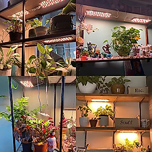APLANT Grow Light, 20W Ultra-Thin LED Grow Lights for Indoor Plants Full Spectrum, 6/10/12H Timer Plant Light, 132 LEDs Under Cabinet Plant Growing Lamp Strip for Seedlings, Veg, Flowers (2pcs)
