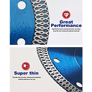 OSTEK 4.5 Inch Super Thin Diamond Tile Blade Porcelain Cutting Blade for Cutting Granite Marble Ceramics Porcelain tiles(4.5")