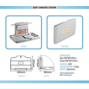 Baby Changing Station Wall Mount, Fold Down Diaper Changing Table, Diaper Changing Station, for Commercial bathrooms