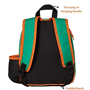 RALME Dinosaur Mini Backpack Set with Water Bottle and Insulated Lunch Pocket for Kids & Toddlers - 12 Inch, Green