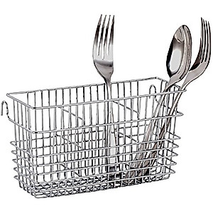 Neat-O Sturdy Chrome-Plated Steel Utensil Drying Rack Basket Holder (Chrome II)