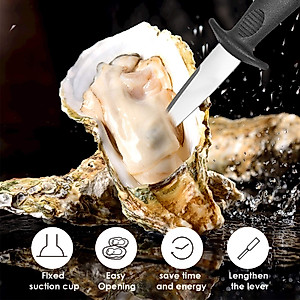 Oyster Opener Set, Oyster Shucking Knife Set with Gloves, Adjustable Oyster Opener Machine Ideal Seafood Tools