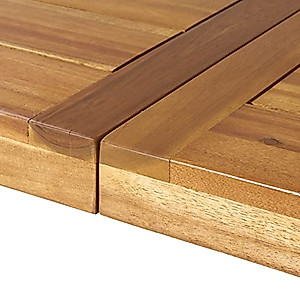 Christopher Knight Home Della Acacia Wood Dining Table, Natural Stained with Rustic Metal, 32.25 in x 69 in x 29.5 in, Brown, Grey