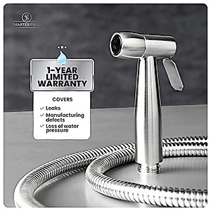 Easy-Install Cloth Diaper Sprayer for Toilets – Luxury Handheld Bidet Attachment – Multi-Use Toilet Faucet with Simple Pressure Control (Curved Sprayhead)