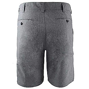 Facitisu Mens Waterproof Amphibian Workout Shorts Casual Athletic Golf Short Pants (Grey, 34)
