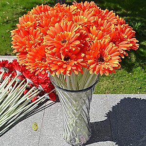 Acamifashion Real Touch Feel Fake Bouquet 1 Pc Artificial Silk Gerbera Daisy Flower Wedding Party Bouquet Home Garden Decor - Pink