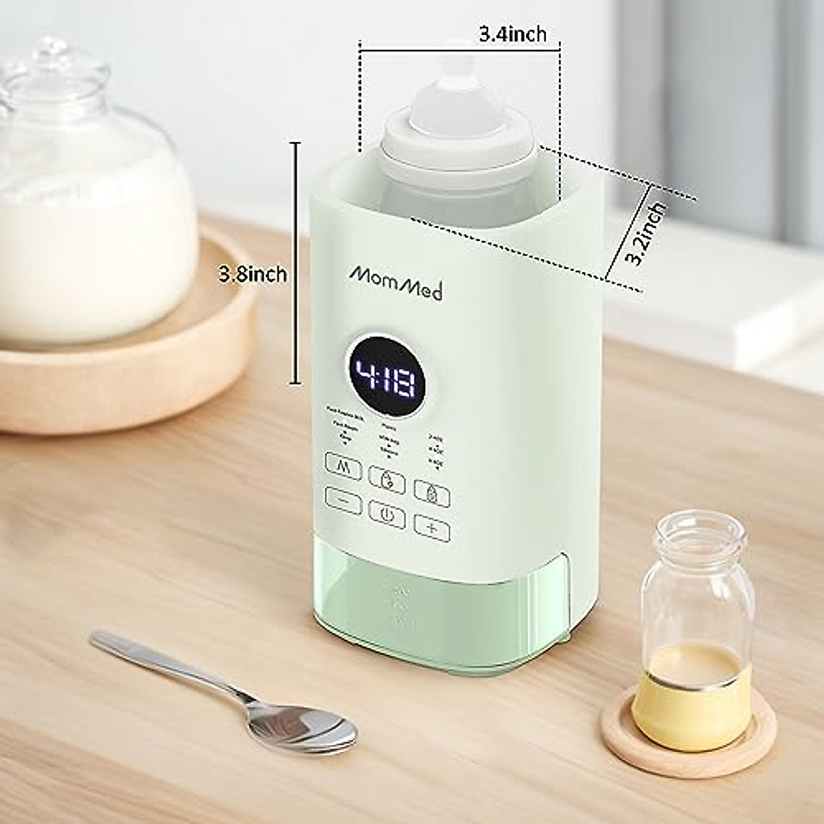 MOMMED Bottle Warmer, Fast Bottle Warmer with Accurate Temperature Control and Automatic Shut-Off,Fast Bottle Warmers for All Bottles with Breastmilk or Formula