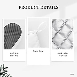 Moraine Lake in A Starry Winter Night Printed Silicone Anti-Scald Gloves, Oven Mitts, Used for Cooking, Grilling, Kitchen Oven Gloves.