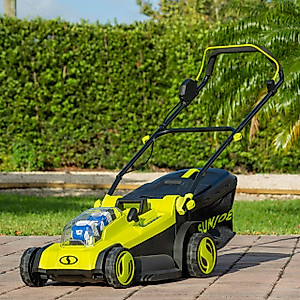 Sun Joe 24V-X2-17LM 48-Volt 17-Inch Mulching Walk-Behind Lawn Mower w/11-Gallon Grass Catcher & 6-Position Height Adjustment, Included, Cordless, Kit (w/ 2x 4.0-Ah Battery and Charger)