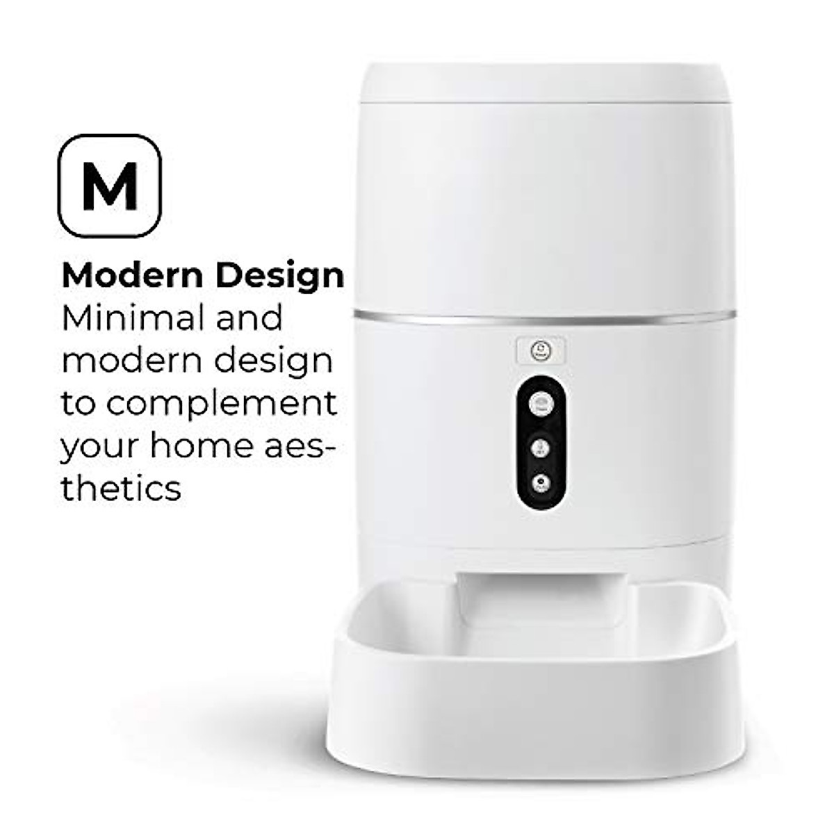 Home Zone Pet Automatic Feeder - Smart Wireless Pet Feeder for Small Dogs and Cats, 6L