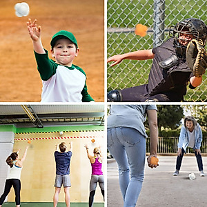 GSE Reaction Ball, Reactivity Ball, Field Training Ball, Agility Trainer for Baseball, Rubber Reaction Bounce Balls for Hand-Eye Coordination & Speed Reflex Training (Orange)