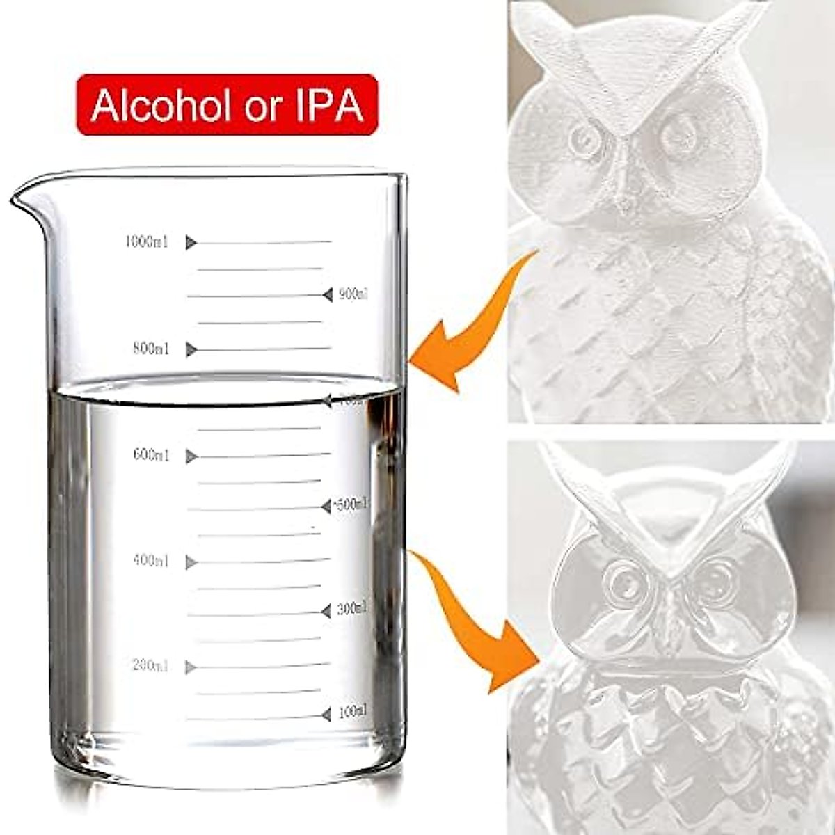 YOUSU White PVB Filament 1.75 mm for 3D Printer & 3D Pen 1 kg (2.2 lbs), Print As Easy as PLA Filament, can be Polished with Alcohol to get Smooth Surface.