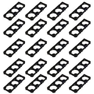 Heyiarbeit 20pcs 26650 Lithium Battery Triple Holder Bracket 3 Cell Safety Spacer Radiating Shell for DIY Battery Pack