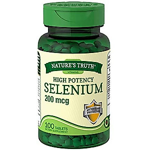 Nature's Truth High Potency Selenium 200 mcg Tablets - 100 ct, Pack of 3