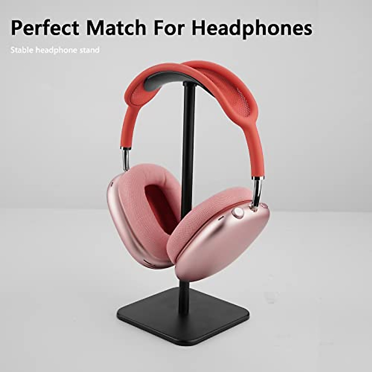 GEEKRIA Aluminum Alloy Headphones Stand for Over-Ear Headphones, Gaming Headset Holder, Desk Display Hanger with Solid Heavy Base Compatible with Sony WH-1000XM5 (Black)