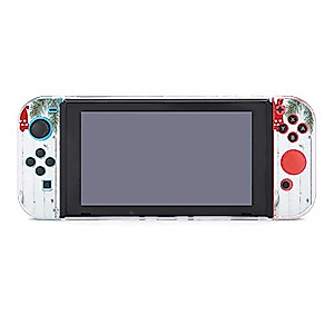 SUPNON Red Felt Christmas Ornaments with Pine Compatible with Nintendo Switch Console & Joy-Con Protective Case, Durable Flexible Shock-Absorption Anti-Scratch Drop Protection Cover Shell Design37611