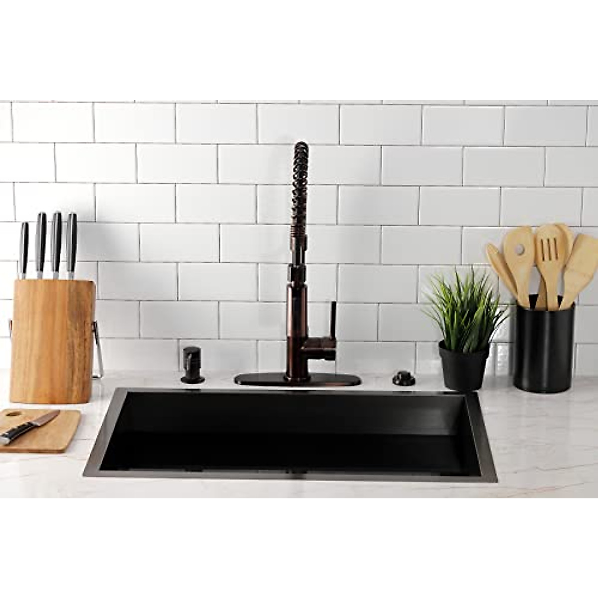 Kingston Brass LS8775DL Concord Pre-Rinse Kitchen Faucet, 8" in Spout Reach, Oil Rubbed Bronze