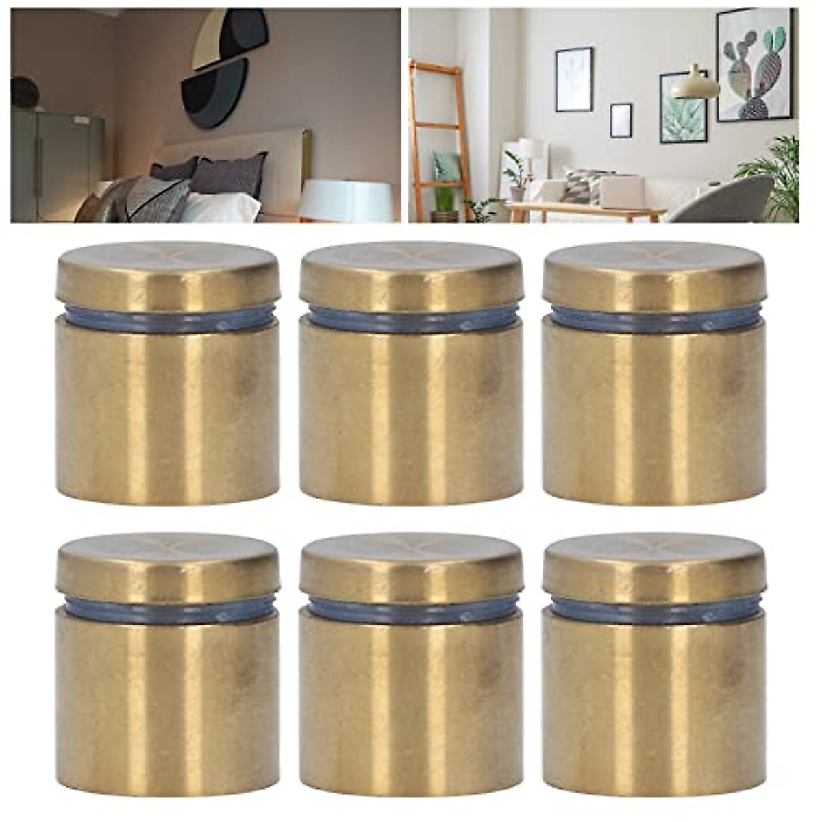 Wall Standoff Mounts, 12 Sets Stable and Reliable Advertising Screws Kit with Expansion Tubes for Photo Frame Hanging for Glass Mounting