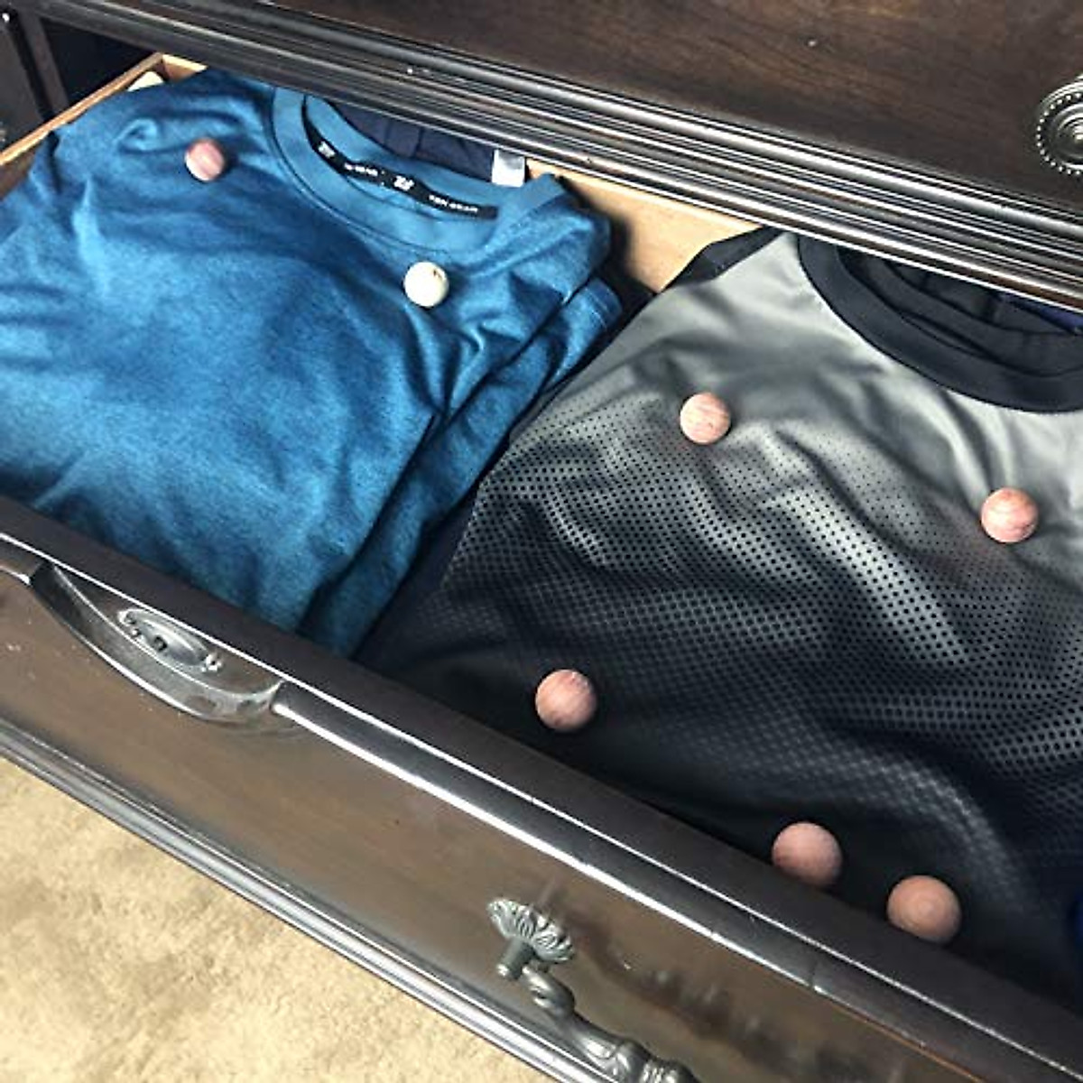 Cedar Balls Clothes Moth Repellant - Premium Quality USA Wood for Closet/Drawers (60 Pack), Protect Clothing with Natural Alternative to Moth Balls, Non-Toxic, Long Lasting, Family Safe, Smells Great.