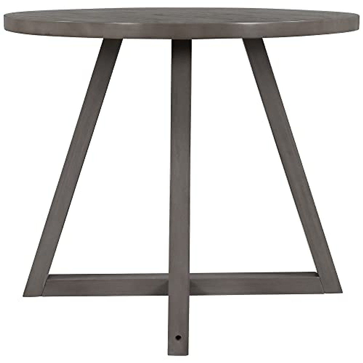Knocbel Mid-Century Modern Round Dining Table with X-Shaped Base, Ideal for Small Spaces, 200lbs Weight Capacity, 36" Dia x 30" H (Gray)