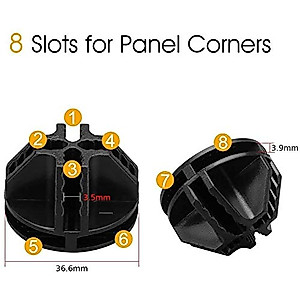 URBEST Wire Cube Connectors, Wire Cube Plastic Connectors for Modular Organizer Closet and Wire Grid Cube Storage Shelving Unit (Black, 40)