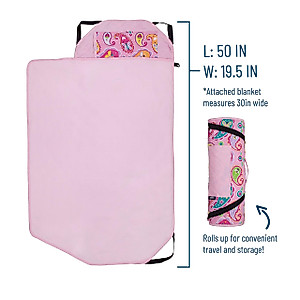 Wildkin 12 Inch Kids Backpack with Modern Nap Mat (Paisley)