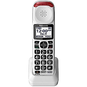Panasonic KX-TGM420W + (2)KX-TGMA44W Amplified Cordless Phone with Digital Answering Machine Expandable upto 6 Handsets and Voice Volume Booster 40 dB