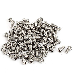 304 Stainless Steel M2 Phillips Round Pan Head Machine Screws (M2 X 6MM)