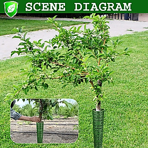 YGAOHF 7 Pack Tree Trunk Protector Guard - Heavy Duty Expandable Tree Protectors from Trimmers, Mowers, Animals, Easy to Use, Perfect for Saplings and Fruit Trees