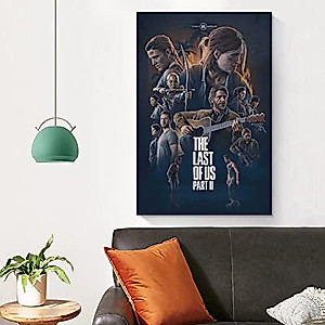BUJIAN Last of Us Part 2 Canvas Art Poster and Wall Art Picture Print Modern Family Bedroom Decor Posters 12x18inch(30x45cm)