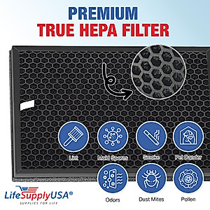 True HEPA Air Cleaner Filter Replacement Compatible with AIRMEGA Max 2 Air Cleaner 400/400S 3111735 by LifeSupplyUSA