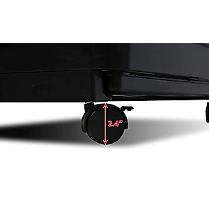 26" Rabbit Cage Carry with Pull Out Tray and Caster Size: L25 XW17 XH21 (Black)