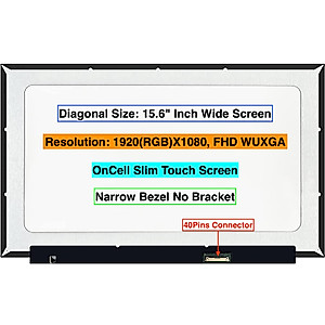 EM EMAJOR TECH New Screen Replacement for N156HCN-EBA 1920X1080 FHD OnCell Touch LCD LED Display with Set of Adhesive Tape