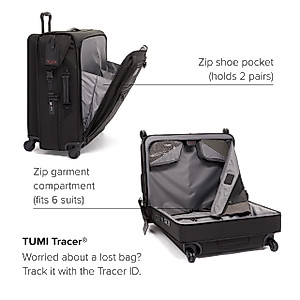 TUMI - Alpha Extended Trip 4-Wheeled Garment Bag with TSA Lock - Stores Suits, Coats, Dresses, and Shoes - Black