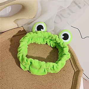Hwotcwot Frog Eye Makeup Headband, Elastic Hair Band for Face Washing and Makeup Application