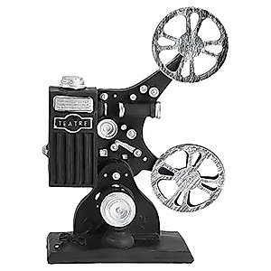 VOSAREA Movie Film Projector Model Vintage Style Resin Projector Model Desktop Crafts Home Decoration(Black)