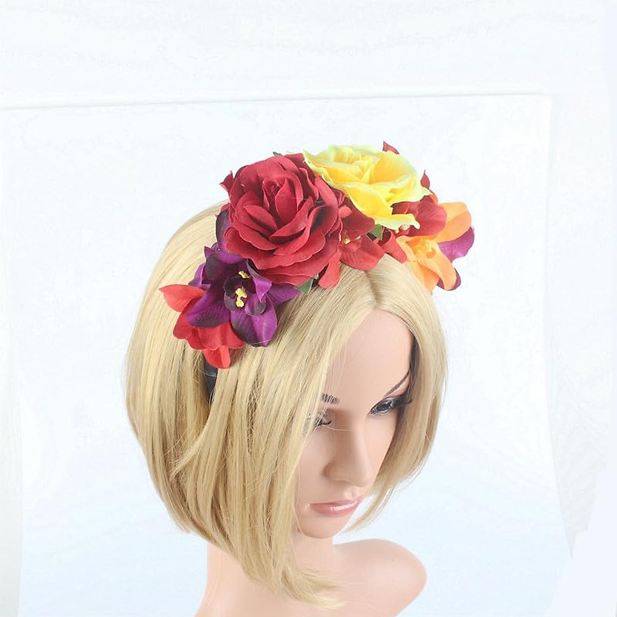 ericotry Flower Headband Rose Flower Headpiece Hair Accessories