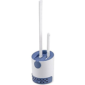 Toilet Brush Soft Silicone Heads Toilet Cleaning Brush Multifunction Long Handle Wc Brushes Bathroom Accessoires Set Home Cleaning Tool Bathroom Toilet Brush Holder Furniture (Color : Blue)